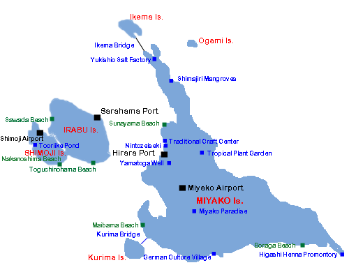 เที่ยวญี่ปุ่น ดอทคอม | miyako-jima-island-map1 | เที่ยวญี่ปุ่น ดอทคอม